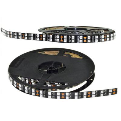 China 12V Black PCB Double Row 5050 LED Strip 60LEDs/M 120LED/M DC12V for sale