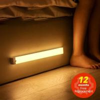 China Stick On Wireless LED Lights Cabinet Interiors Wardrobe Motion Sensor Closet Light for sale