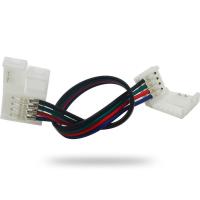 China Led Strip Light Connectors 4 Pin 10mm Width  Led Accessory Solderless Extension Cable Wire for sale