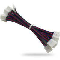China Led Strip Light Connectors 4 Pin 10mm Width  Led Accessory Solderless Extension Cable Wire for sale