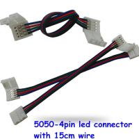 China Led Strip Light Connectors 4 Pin 10mm Width  Led Accessory Solderless Extension Cable Wire for sale