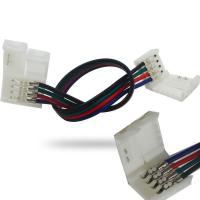China Led Strip Light Connectors 4 Pin 10mm Width  Led Accessory Solderless Extension Cable Wire for sale