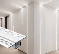 China LED Light Strips Aluminium Channel With PC Cover Recessed Drywall Plaster Gypsum Led Aluminum Profile for sale