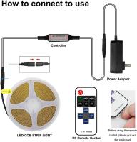 China 2023 COB LED Strip 480leds 2700K 3000K 4000K 6000K Dotless Flexible Tape Light for sale