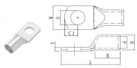 China T2 Copper Terminal Lugs Energy Terminals Storage terminals Customized Copper Tube Terminals for sale