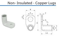 China Copper 90D Cable Lug Copper 90D Terminals Non-insulated Copper Lugs Tubular Ring Lug Tubular Ring Cable Lugs for sale