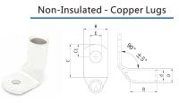 China 90D Cable Lug Non-insulated Copper Lugs Copper 90D Terminals Tubular Ring Lug Tubular Ring Cable Lugs for sale