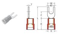 China Nylon Insulated-Double Crimp Spade Terminals Insulated Copper Lugs Copper Terminal Lugs Energy Storage Terminals for sale