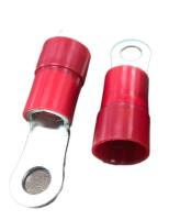 China Ring Terminals Brazed Seam For AWG 38 / Stud Size 8 Mm²  Insulated Electro-tin Plated Electrolytic Copper RNYB for sale
