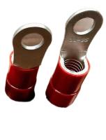 China Ring Terminals Brazed Seam For AWG 38 / Stud Size 8 Mm²  Insulated Electro-tin Plated Electrolytic Copper RNYB for sale