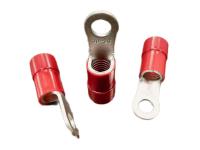 China Ring Terminals Brazed Seam For AWG 38 / Stud Size 8 Mm²  Insulated Electro-tin Plated Electrolytic Copper RNYB for sale