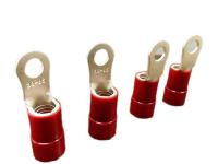 China Ring Terminals Brazed Seam For AWG 38 / Stud Size 8 Mm²  Insulated Electro-tin Plated Electrolytic Copper RNYB for sale