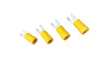 China PVC Spade Terminals Half High Insulated Electro-tin Plated Electrolytic Copper Terminals With Half High Insulation for sale
