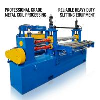 China 7.5 KW Motorpower Steel Coil Slitter Machine with 500mm Minimum Coil Width and PLC Control System for sale