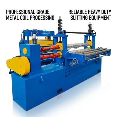 China 7.5 KW Motorpower Steel Coil Slitter Machine with 500mm Minimum Coil Width and PLC Control System for sale