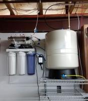 China 75 GPD RO Drinking Water Filtration System with Booster Pump and 4.0G Pressure Barrel for sale