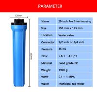 China Flow Polypropylene HFPP Whole House Filter Housing 1/2 3/4 Inner 20inch for Big Blue for sale