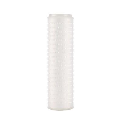 China Replaceable 0.22 Micron Absolute Membrane Sterilized Pleated Filter Cartridge 10 Inch for sale