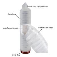 China 10 inch PP Pleated Filter Cartridge for Sterile Filtration Bacterial Interception for sale