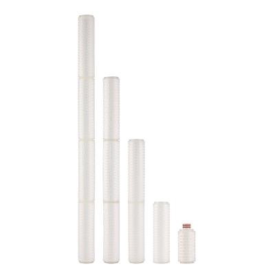 China 10 w PP Pleated Water Filter Cartridge With PP Shell for Industry 0.22 0.45 0.65 Micron for sale