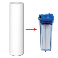 China 40-Inch Meltblown Polyester Fiber Cartridge Filter for White Food Liquild Filtration for sale