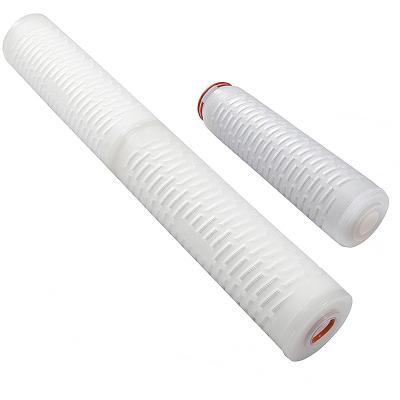 China Polypropylene PES 0.5 micron Sterilize Pleated Filter Cartridge 10inch for Industrial for sale