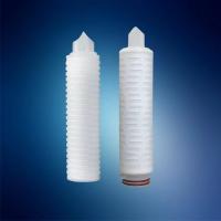 China 20inch PES Pleated Filter Cartridge for Whole House Water Purification System 1um 5um for sale