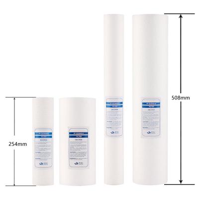 China 10 20 30 40 inch High Flow 5 Micron PP Sediment Filter Cartridges for RO Prefiltration for sale