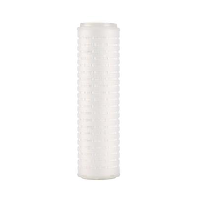 China Pure Water Treatment System 10 Inch Pleated PES Membrane Filter Cartridge Replacement for sale