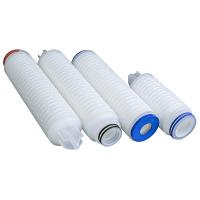 China Pure Water Treatment System 10 Inch Pleated PES Membrane Filter Cartridge Replacement for sale