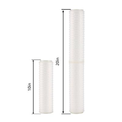 China PP Material Cage Fixed Depth Filter 10 Inch Microporous Pleated Water Purifier Filter for sale