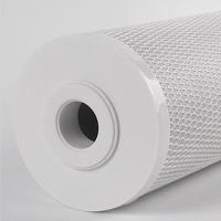 China Green 20 Inch CTO Scale Inhibiting Activated Carbon Filter Cartridge for Household Water Purifiers for sale
