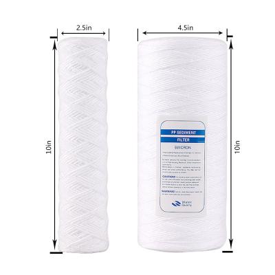 China 10/20/40 Inch PP Yarn Cotton String Wound Filter Cartridge for Video Outgoing-Inspection for sale