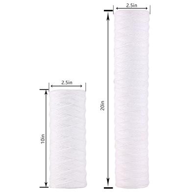 China 20/40 inch Big and Fat String Wound Filter Cartridge for Industrial Waste Water Treatment for sale
