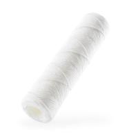 China 10 20 inch Polypropylene Bleached Cotton Fiber Glass PP Sediment String Wound Water Cartridge for sale
