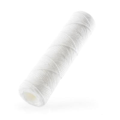 China 10 20 inch Polypropylene Bleached Cotton Fiber Glass PP Sediment String Wound Water Cartridge for sale
