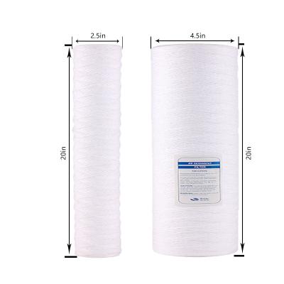 China 10-20 Inch Jumbo PP String Wound Water Cartridge for Water Treatment and Oil Filter for sale