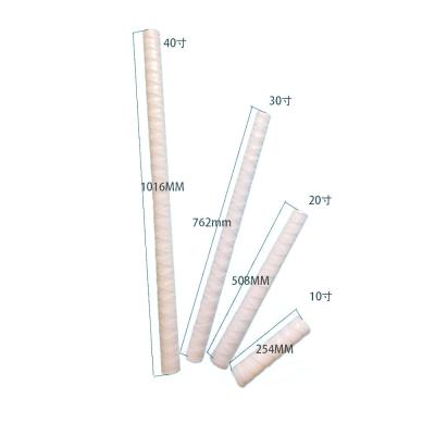 China 10 20 30 40 Inch 1 5 10 20 50 100 Micron String Wound PP Yarn Filter Cartridge For RO Pretreatment for sale