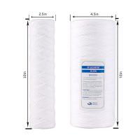 China 10 20 30 40 Inch 1 5 10 20 50 100 Micron String Wound PP Yarn Filter Cartridge For RO Pretreatment for sale