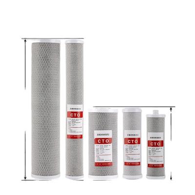 China Second Stage 10in*4.5in CTO Filter Cartridge Media Replacement Filter Carbon Activated for sale