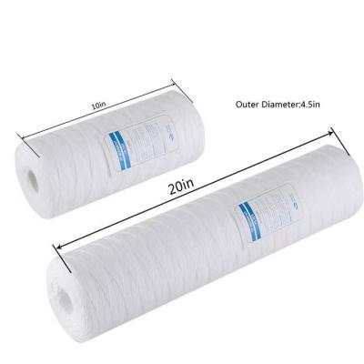 China Standard 20 Inch PP String Wound Yarn Filter for Industrial Filtration Applications for sale
