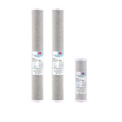 China Electric Household Pre-Filtration 10inch 20inch Activated Carbon Block Water Filters for sale