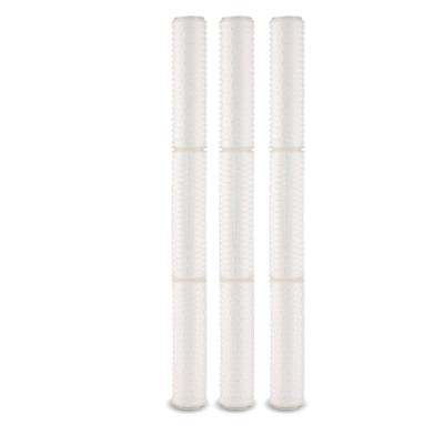 China 30 Inch 0.1micron PP Micropore Pleated Filter Cartridge for Fine Chemical Filtration for sale