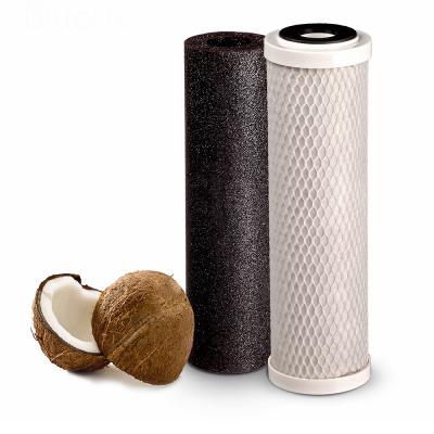 China 1000 Iodine Value 10 Inches CTO Coconut Shell Carbon Filter Cartridge for Household for sale