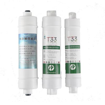 China Huiston T33 Rear Activated Carbon Water Filter Cartridge for Food Beverage Filtration for sale
