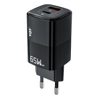 China Universal 65W GaN PD Wall Charger Mini PD QC Fast Charging EU Plus Gallium Nitride Charger for sale