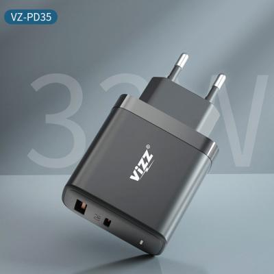China Vizz Customized 33W GaN Wall Charger Universal Charger With PD QC Output for sale