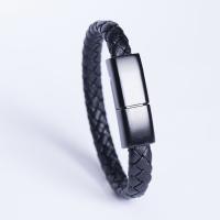 China PU Leather Mini Size SH20 2.4A 1meters Bracelet Charging Cables for sale