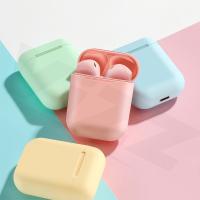 China Macaron Pink Blue Yellow Waterproof 4h TWS Bluetooth Earphones for sale