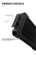China Solar 2 USB Charging Port 5V 2.4A Output PBS5 Portable Power Bank for sale